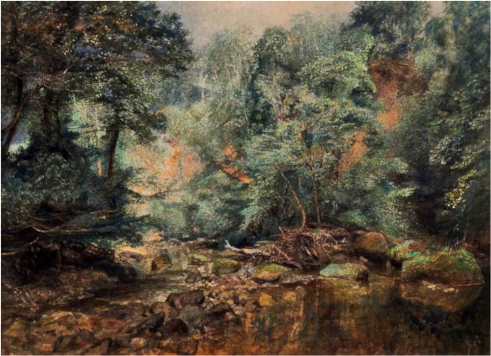 Alfred William Hunt , The Greta at Rokeby, 1863