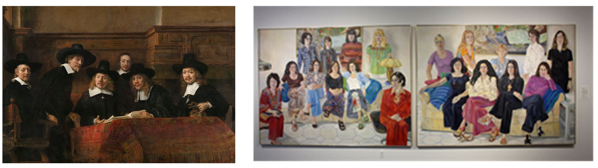 (좌) 렘브란트 Sampling officials, 1662, Oil on canvas, 191.5x279cm, wikiart